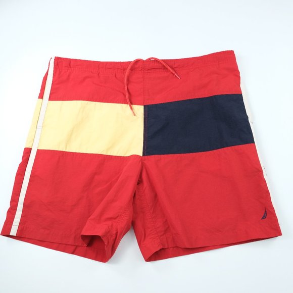 Nautica | Swim | Vintage Nautica Swim Trunks Mens Large Colorblock 9s ...